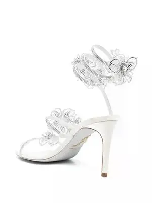 Rene Caovilla 80mm Floriane Sandals - Silver