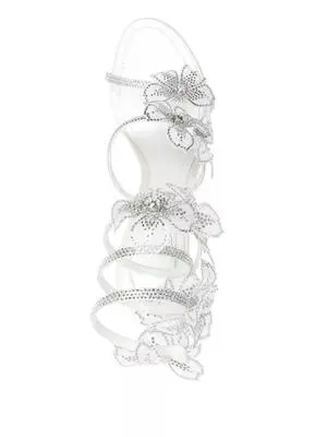Rene Caovilla 80mm Floriane Sandals - Silver