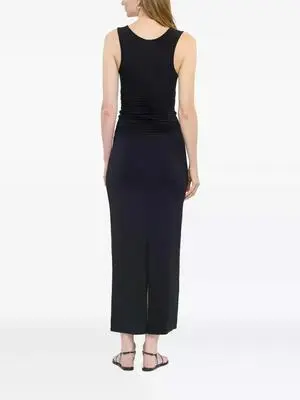 Another Tomorrow Ruched Tank Dress - Black