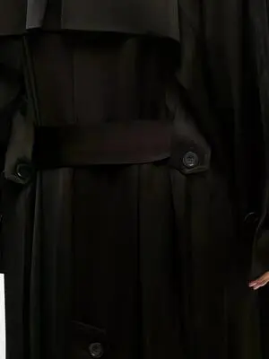 Another Tomorrow Satin-finish Trench Coat