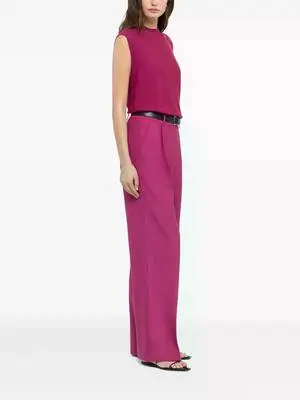 Another Tomorrow Fine-knit Wool Top - Pink