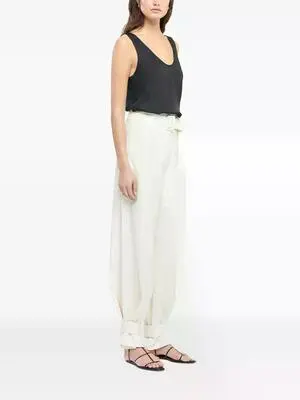 Another Tomorrow Silk Tank Top - Black