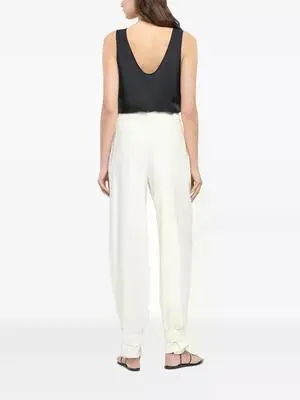 Another Tomorrow Silk Tank Top - Black