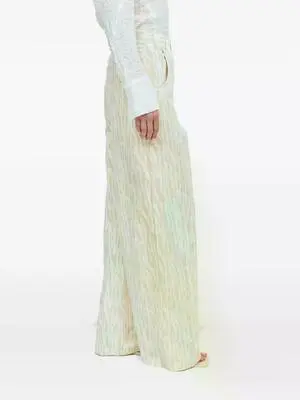 SONG FOR THE MUTE Zebra Print Trousers - Neutrals