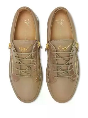 GIUSEPPE ZANOTTI Frankie Double-zip Low-top Sneakers - Neutrals