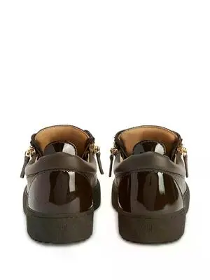 GIUSEPPE ZANOTTI Frankie Double-zip Low-top Sneakers - Brown