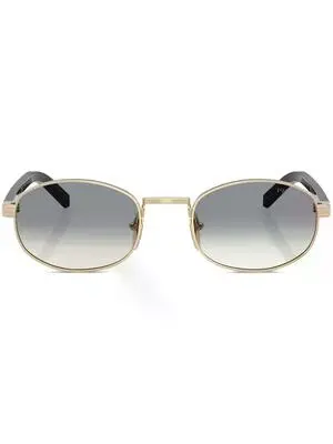 Prada Oval-frame Sunglasses - Gold