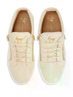 GIUSEPPE ZANOTTI Frankie Double-zip Low-top Sneakers - Neutrals