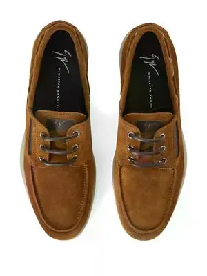GIUSEPPE ZANOTTI Suede Boat Shoes - Brown