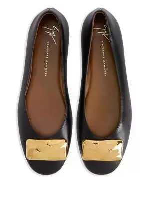 GIUSEPPE ZANOTTI Georgia Stone Ballet Flats - Black