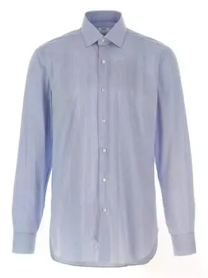 BARBA NAPOLI Striped Button-up Shirt - Blue