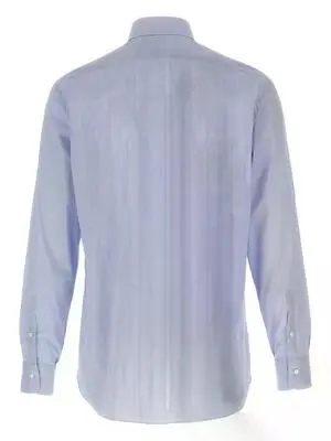 BARBA NAPOLI Striped Button-up Shirt - Blue