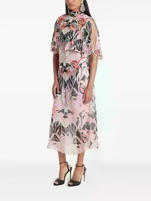 TEMPERLEY LONDON Alani Midi Dress - Pink