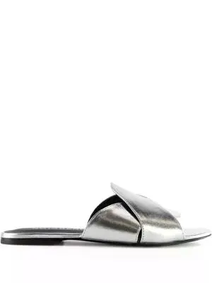 NOTABENE Fanny Metallic Slides - Silver
