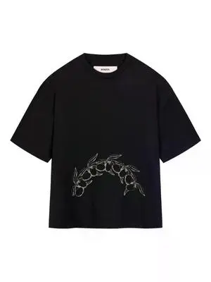 ROUGH. Wreath T-shirt - Black