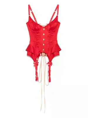 MARIA LUCIA HOHAN Wildcat Corset - Red