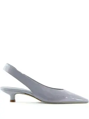 NOTABENE Eleonora Patent-leather Slingback Pumps - Blue