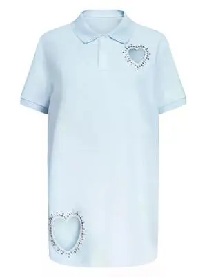 AREA Crystal-embellished Cut-out Minidress
