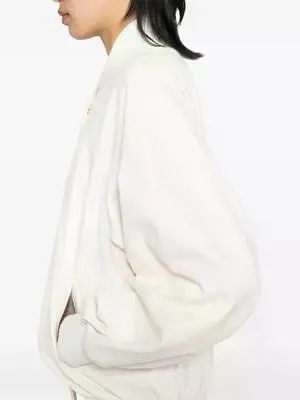 Cynthia Rowley Downtown Leather Bomber Jacket - Neutrals