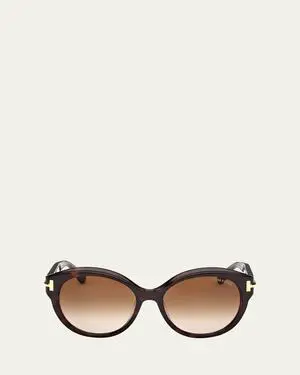 TOM FORD Icon Collection Round Frame Sunglasses - Dhavbrng