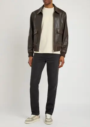 FRAME Modern Straight-leg Jeans In Raven Wash - Black