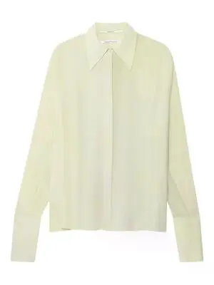 Another Tomorrow Pleated Wrap Shirt