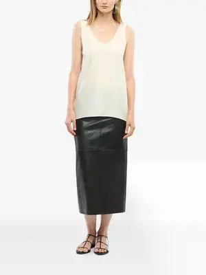 Another Tomorrow Silk Tank Top - Neutrals