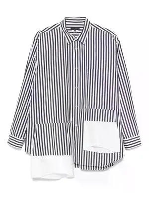 Comme Des Garçons Asymmetric Striped Shirt - Black