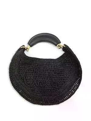 Chloé Woven Raffia Bag - Black