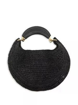 Chloé Woven Raffia Bag - Black