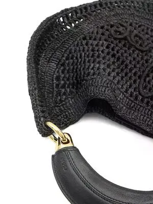 Chloé Woven Raffia Bag - Black