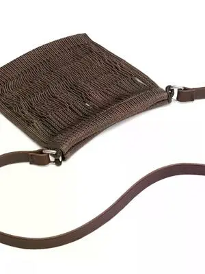 LEMAIRE Mini Crossbody Filt Net Bag - Brown