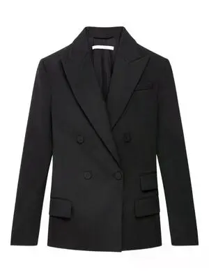 Another Tomorrow Double-breasted Blazer - Black