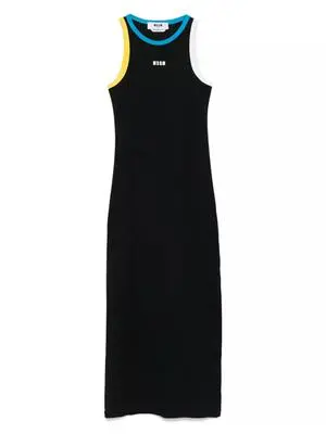 MSGM Contrasting-trim Maxi Dress