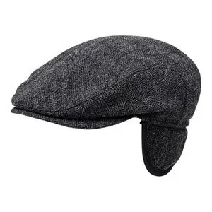 WIGENS Wigens Shetland Wool Ivy Cap With Earflaps Dark Grey