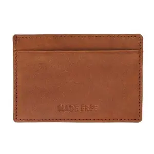 MADE FREE Leather Card Wallet Camel