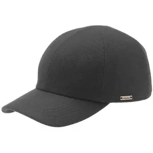 WIGENS Wool Baseball Cap With Earflaps - Black