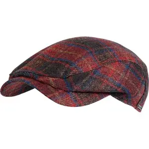 WIGENS Tartan Wool Ivy Cap - Bordeaux