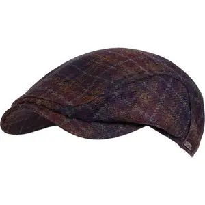 WIGENS Tartan Wool Ivy Cap - Wine