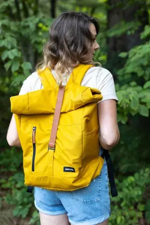 MADE FREE Roll Top Backpack - Mustard