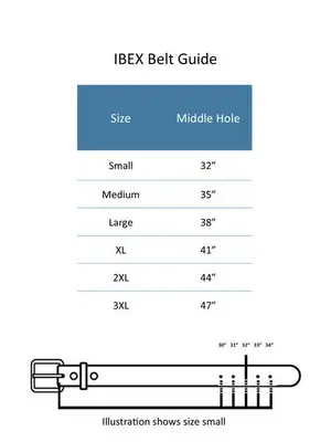 IBEX ENGLAND Casual Belt With Double Loop Keeper - Dark Brown