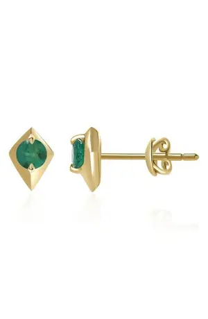 VALANI ATELIER Elegance Emerald Geometric Stud Earrings