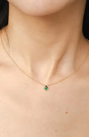 VALANI ATELIER Elegance Emerald Pendant Necklace