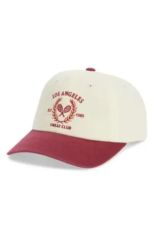 American Needle Sweat Club Cotton Baseball Cap - Ivory/burgundy