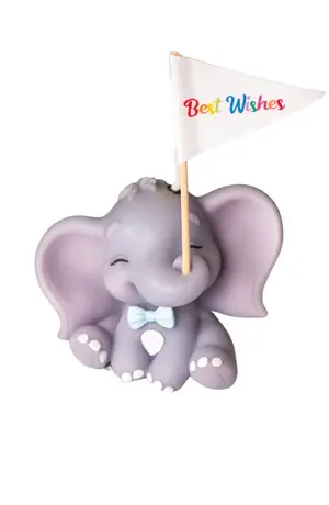 SOUTHLAKE GIFTS Southlake Baby Elephant Candle - Boy
