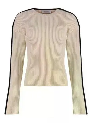 Sportmax Ribbed Long Sleeve Sweater - Neutrals