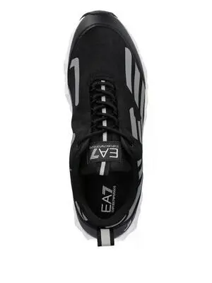 EA7 Kombat Mesh-panel Sneakers - Black