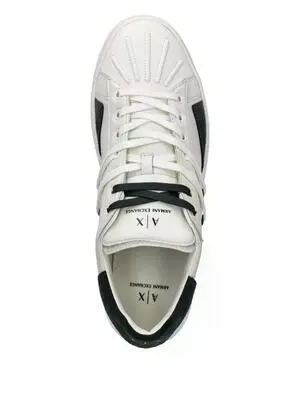 Armani Exchange Leather Panelled Trainers