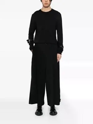 SONGZIO Structured Cropped Wide-leg Pants