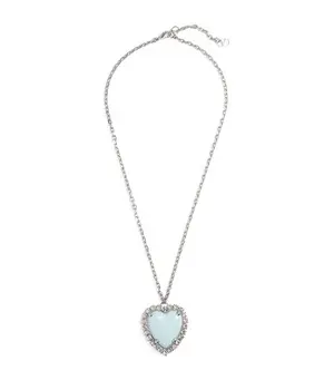 Valentino Garavani Crystal Coeur Hyperbole Necklace - Silver